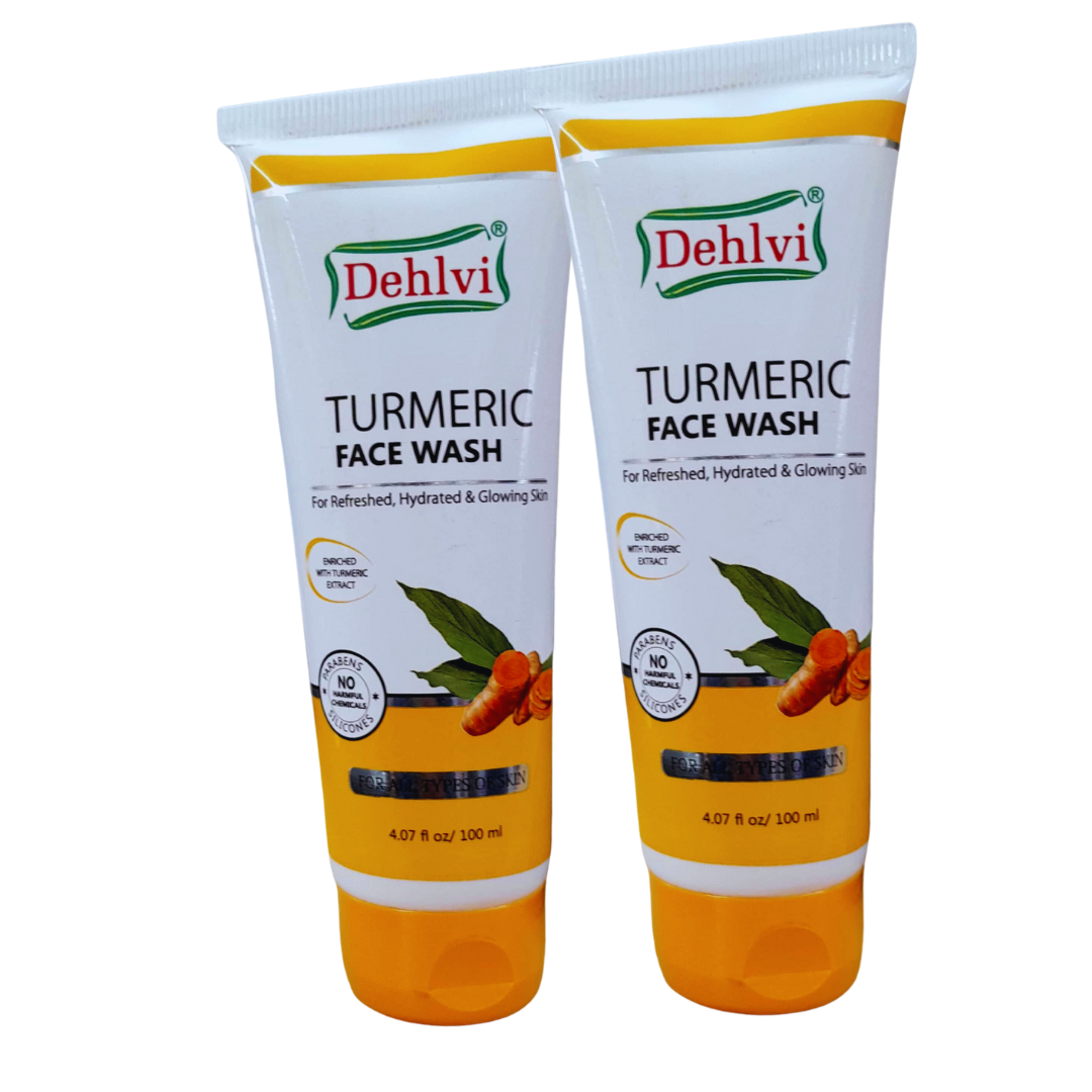 Dehlvi Turmeric FaceWash 100ml Pack of 2 - tykhehealthcare